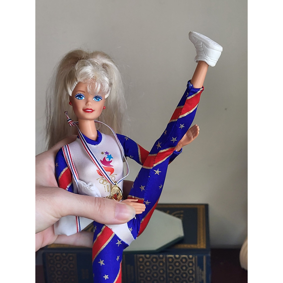 Mattel | Toys | Olympic Gymnast Barbie 996 Vintage With Shoes Medal And ...